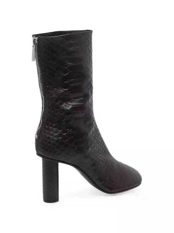 Paris Texas Python-effect Ankle Boots