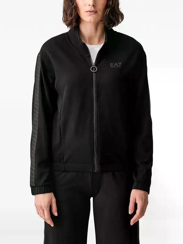EA7 Logo Tape Track Jacket - Black