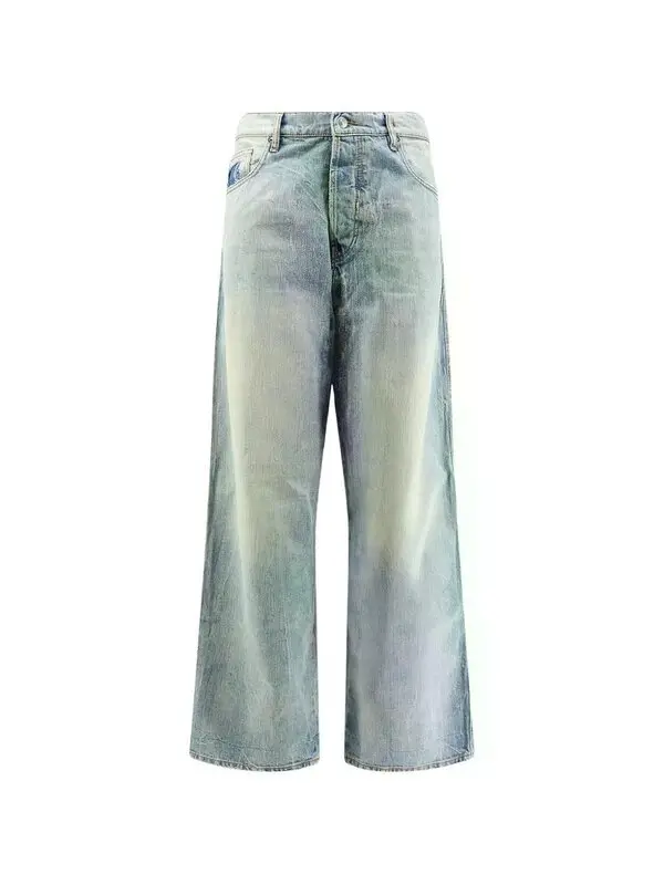 NUMERI Faded Straight-leg Jeans