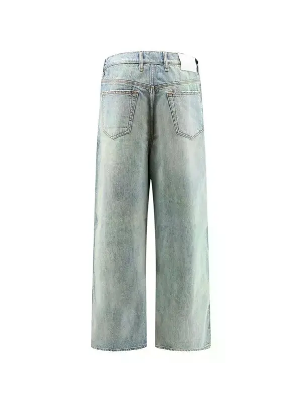 NUMERI Faded Straight-leg Jeans