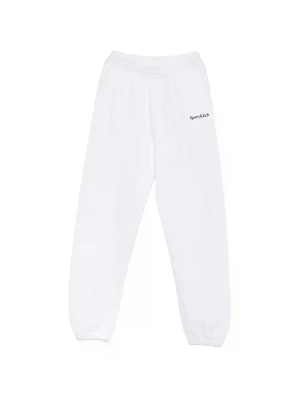SPORTY & RICH Logo-embroidered Track Pants - White