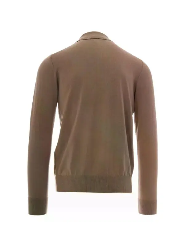 PAOLO PECORA Long-sleeve Polo Shirt - Brown