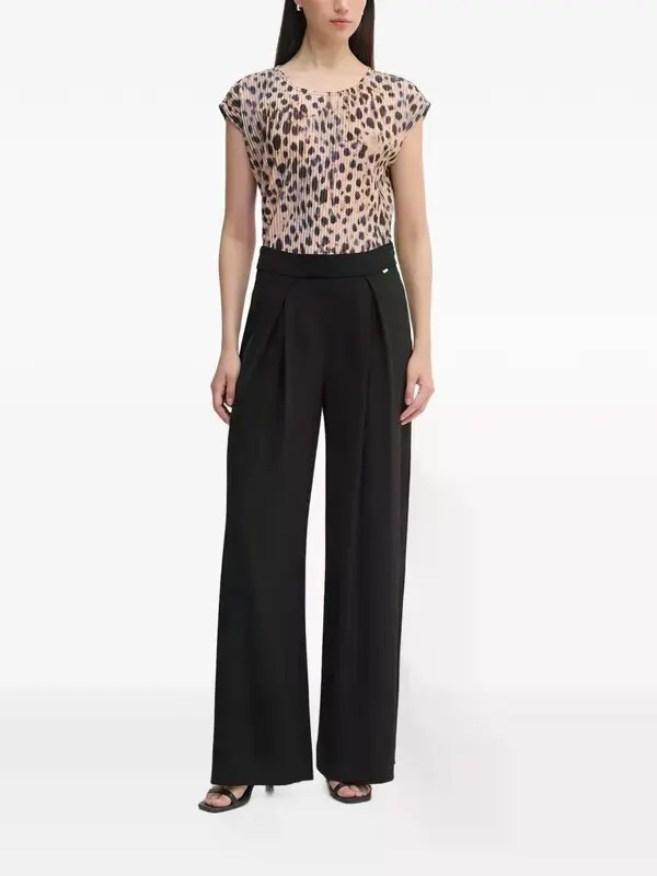 Joseph Ribkoff Leopard-print Plissé Top