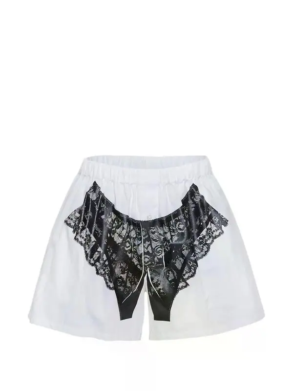 Vaquera Trompe L'oeil Print Shorts