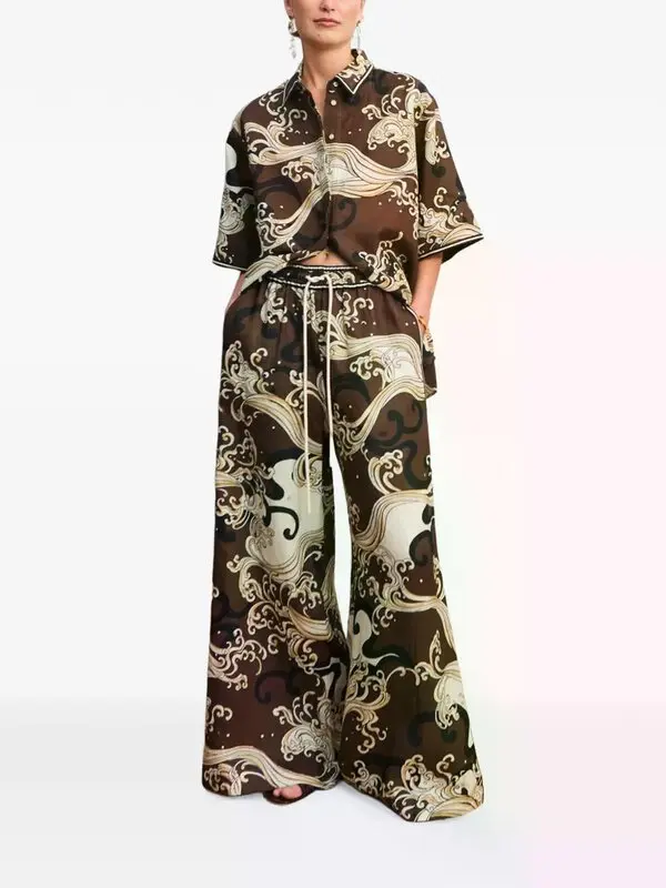 ALEMAIS Otis Wave-print Shirt