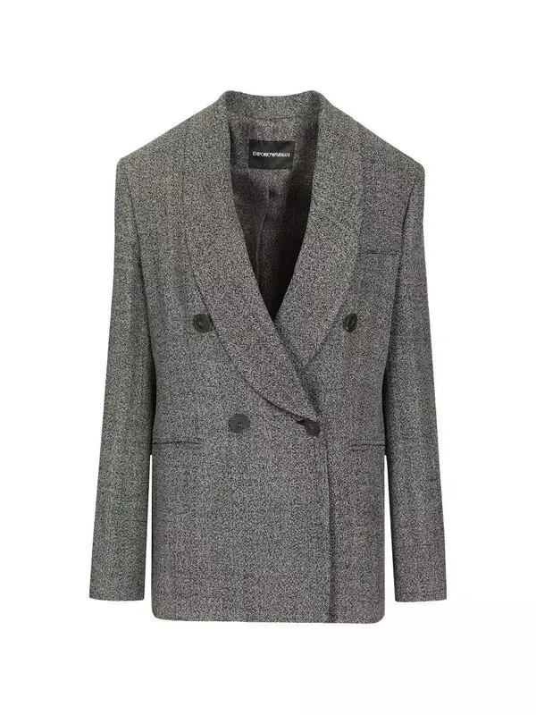 Emporio Armani Double-breasted Blazer - Grey