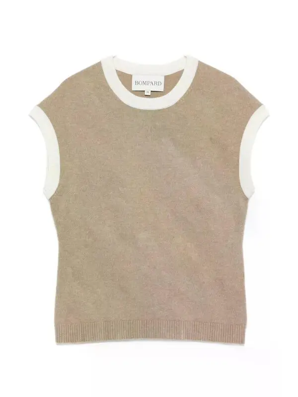 Eric Bompard Contrast-trim Short-sleeve Vest