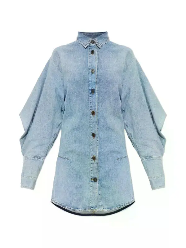 Attico Draped Denim Dress