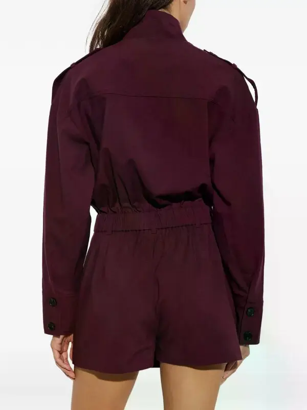 SELF-PORTRAIT Tie-neck Belted Jumpsuit
