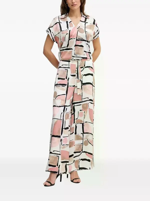 Joseph Ribkoff Abstract-print Short-sleeve Top