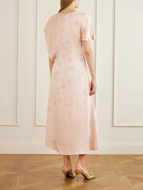 Erdem Floral Jacquard Crepon Midi Dress