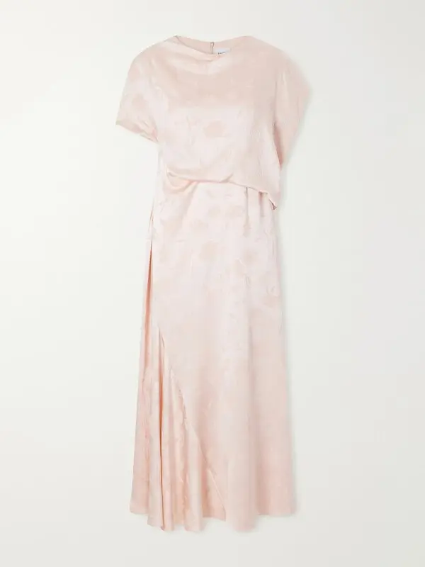Erdem Floral Jacquard Crepon Midi Dress - Pink