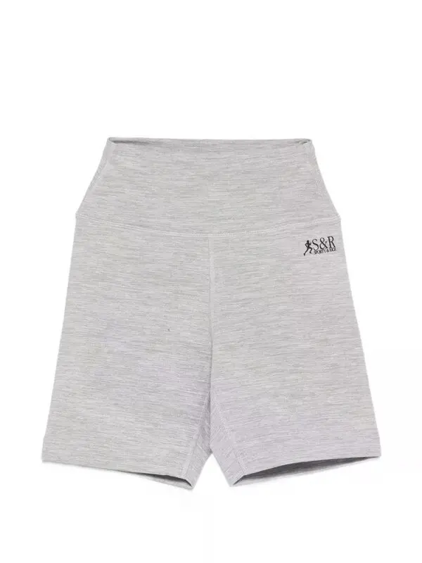SPORTY & RICH Logo-print High-waisted Cycling Shorts