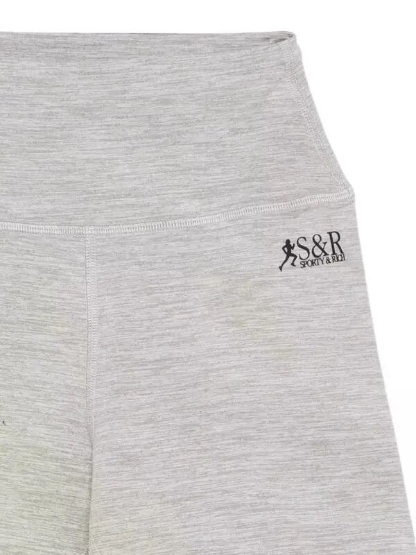 SPORTY & RICH Logo-print High-waisted Cycling Shorts