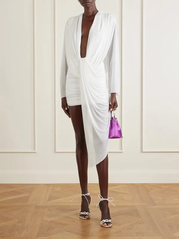 Christopher Esber Ripple Draped Jersey Mini Dress
