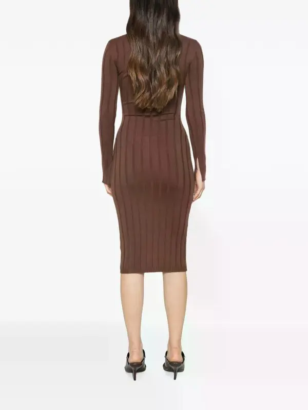 Patrizia Pepe Ribbed Knit Midi Dress