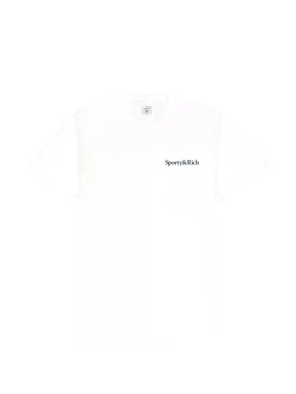 SPORTY & RICH Logo-detail Short-sleeve T-shirt - White