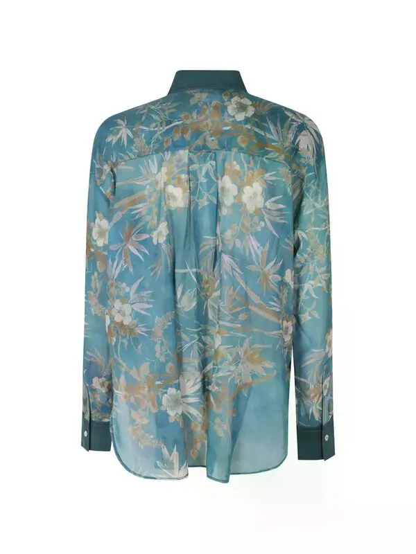 FORTE_FORTE Floral Print Silk Shirt