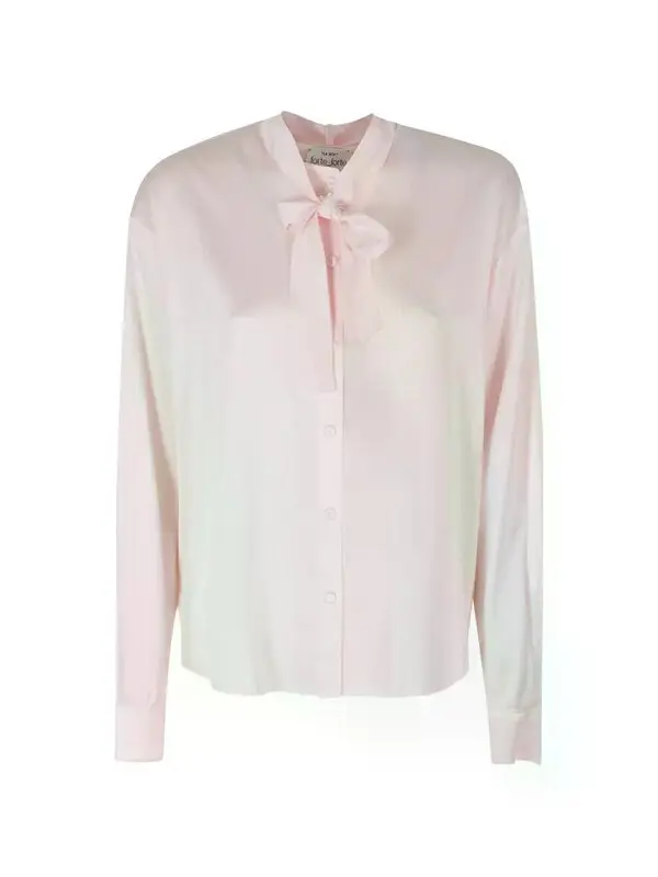 FORTE_FORTE Pussy-bow Collar Shirt - Pink