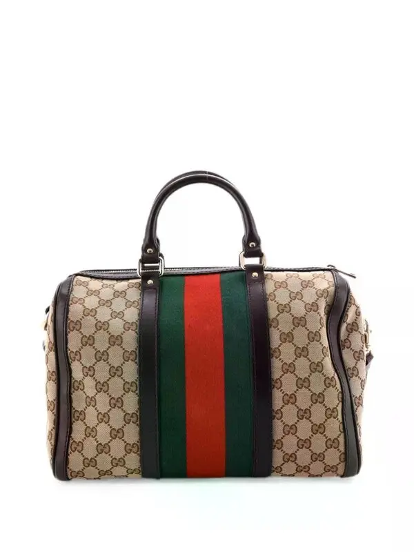 Gucci Vintage Web Gg Canvas Medium Satchel