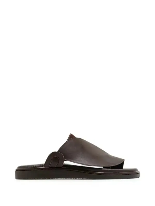 FORSA Woven-panel Leather Sandals