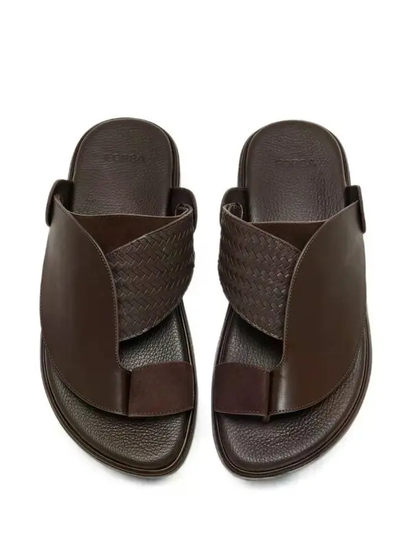 FORSA Woven-panel Leather Sandals