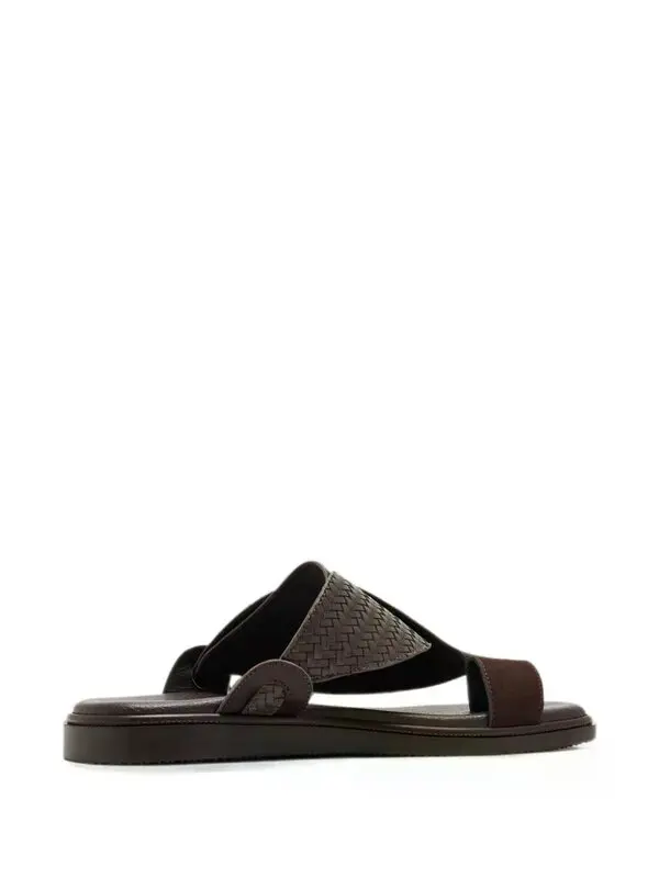FORSA Woven-panel Leather Sandals
