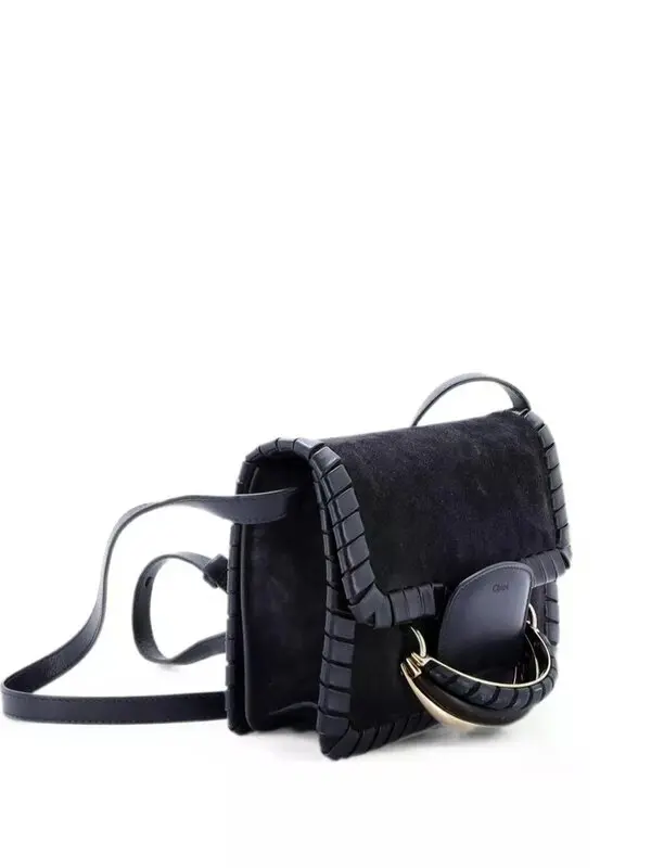 Chloé Kattie Whipstitch Suede Crossbody Bag - Blue