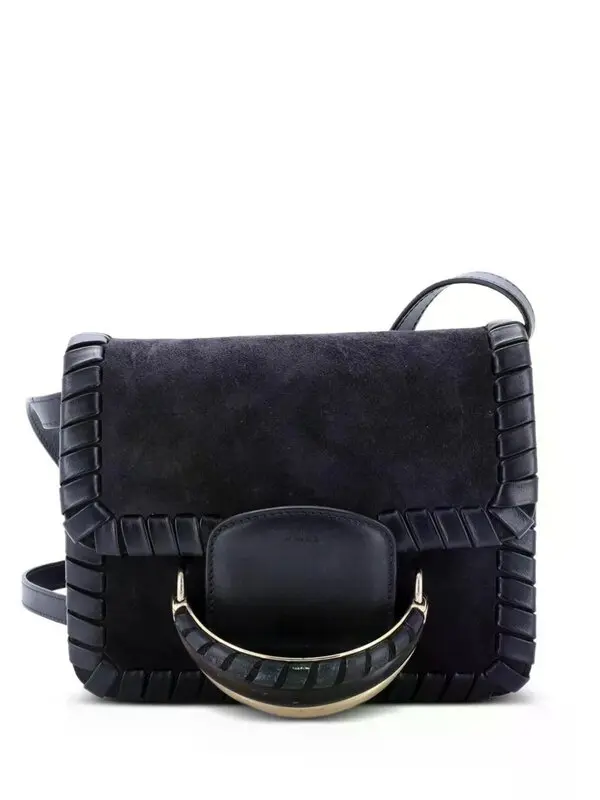 Chloé Kattie Whipstitch Suede Crossbody Bag - Blue