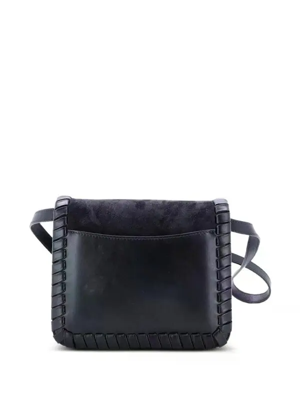 Chloé Kattie Whipstitch Suede Crossbody Bag - Blue