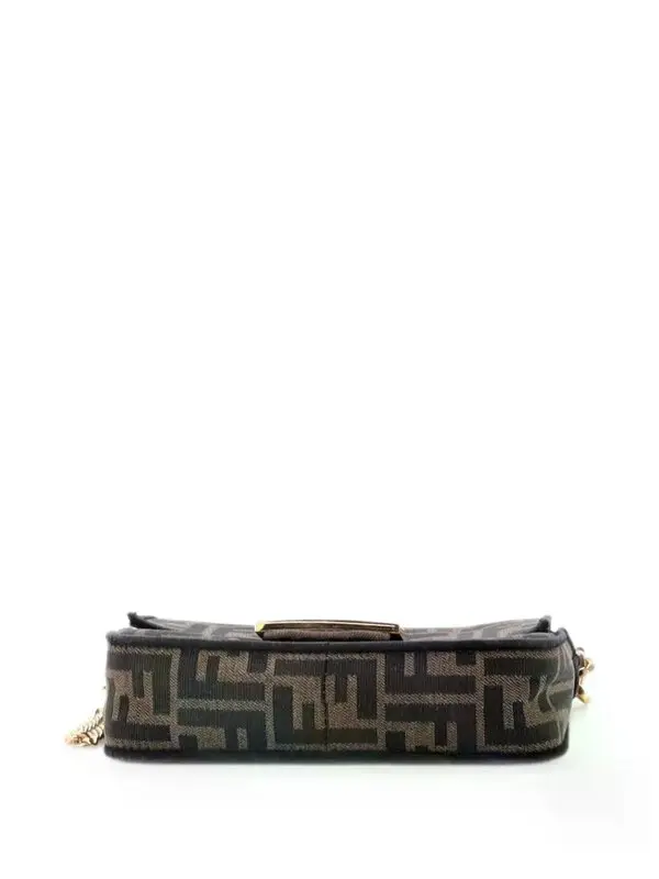 Fendi Baguette Nm Bag Zucca Canvas Mini Crossbody Bag