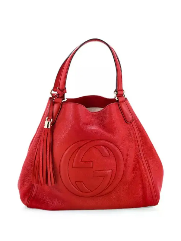 Gucci Soho Leather Medium Shoulder Bag - Red