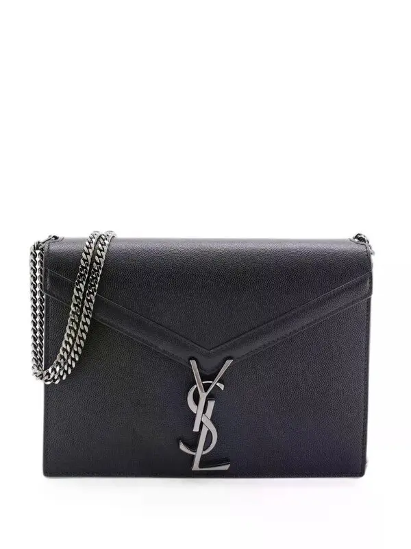 Saint Laurent Cassandra Chain Shoulder Bag Leather Small Crossbody Bag - Black