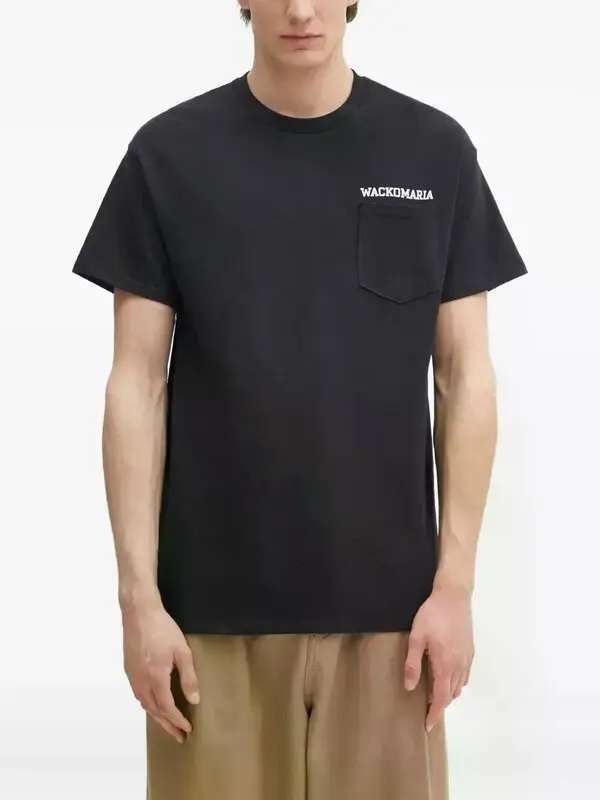 WACKO MARIA X Keith Haring Graphic-print Pocket T-shirt - Black