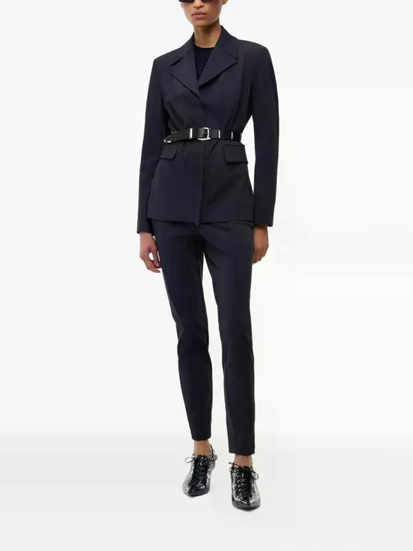 Pinko Notched Lapel Single-breasted Blazer - Black