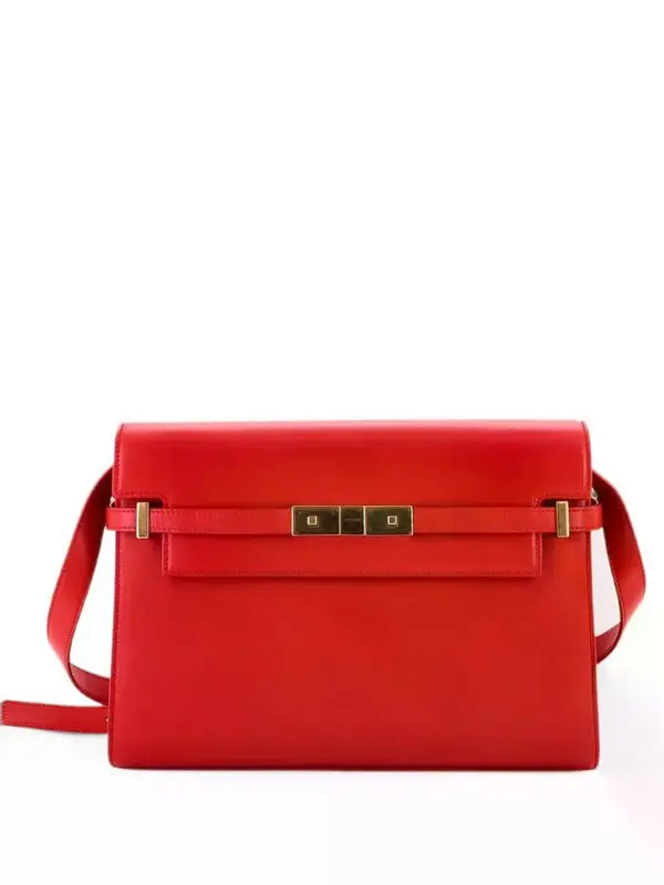 Saint Laurent Manhattan Leather Medium Shoulder Bag - Red