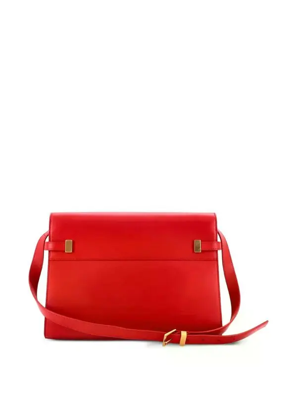 Saint Laurent Manhattan Leather Medium Shoulder Bag - Red