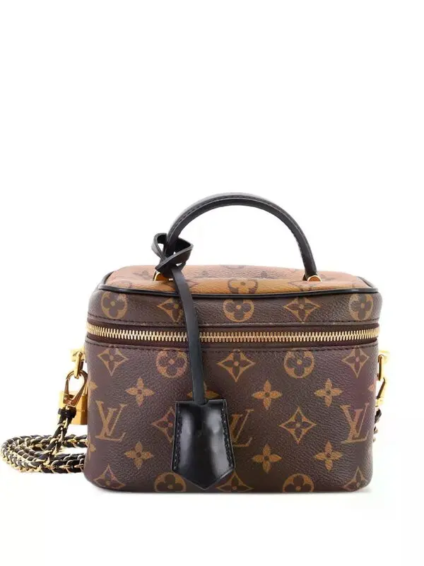 LOUIS VUITTON Reverse Monogram Canvas Vanity Pm Satchel - Brown