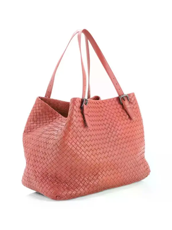 Bottega Veneta A-shape Intrecciato Nappa Large Tote Bag - Red