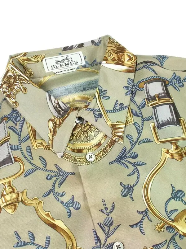 Hermès 2010s Etriers Silk Shirt