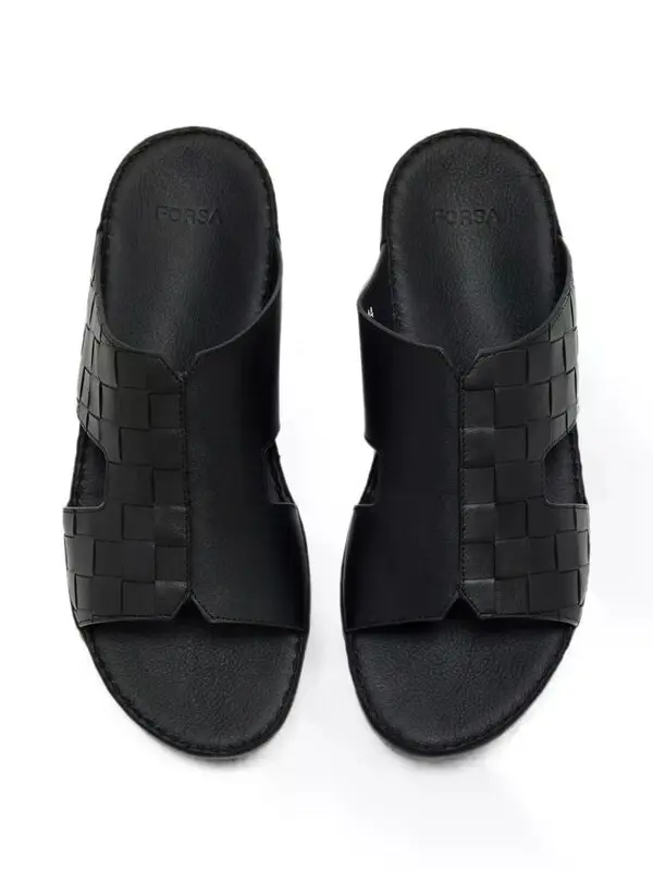 FORSA Leather Open Toe Slip-on Sandals