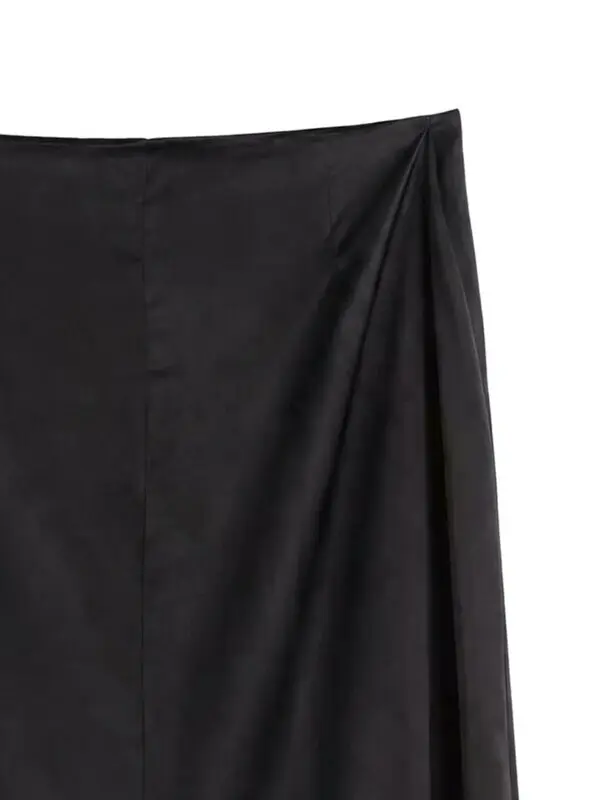 DANAME Draped-detail Maxi Skirt - Black