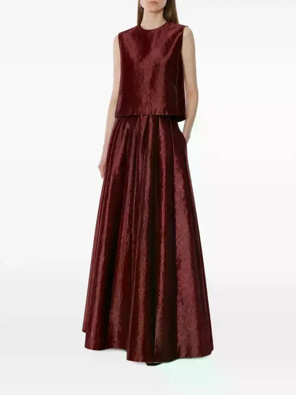 Alberta Ferretti High-waisted Full Maxi Skirt