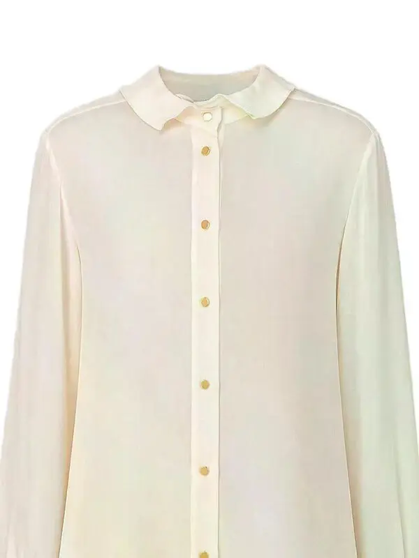 Alberta Ferretti Rounded-tip Collar Long-sleeved Shirt