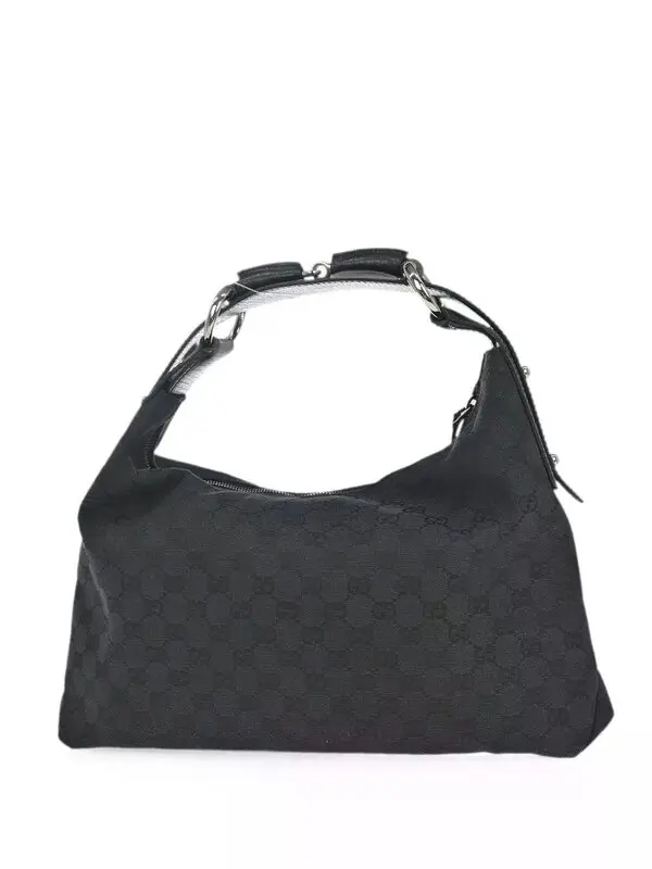 Gucci 1990-2000s Horsebit Gg Shoulder Bag
