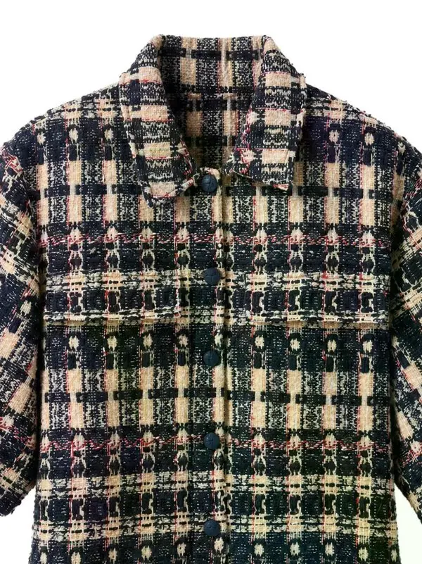 EDWARD ACHOUR PARIS Checked Tweed Shirt Jacket