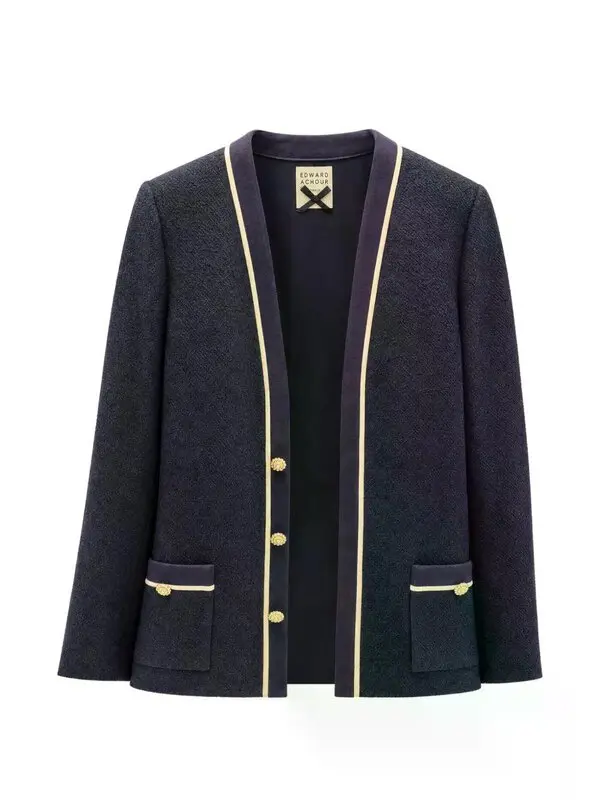EDWARD ACHOUR PARIS Contrast-trim Bouclé Jacket