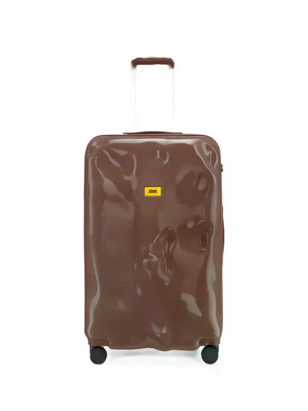 CRASH BAGGAGE Large Icon Dented-effect Suitcase - Brown