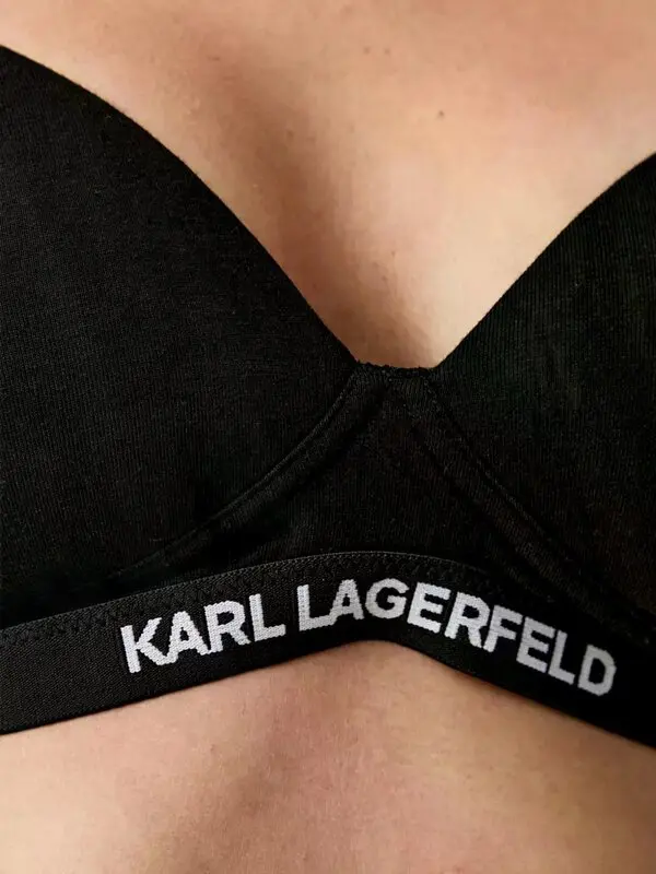 Karl Lagerfeld Logo-tape Padded Bra