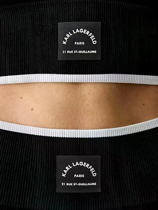 Karl Lagerfeld Logo-patch Ribbed-knit Leggings